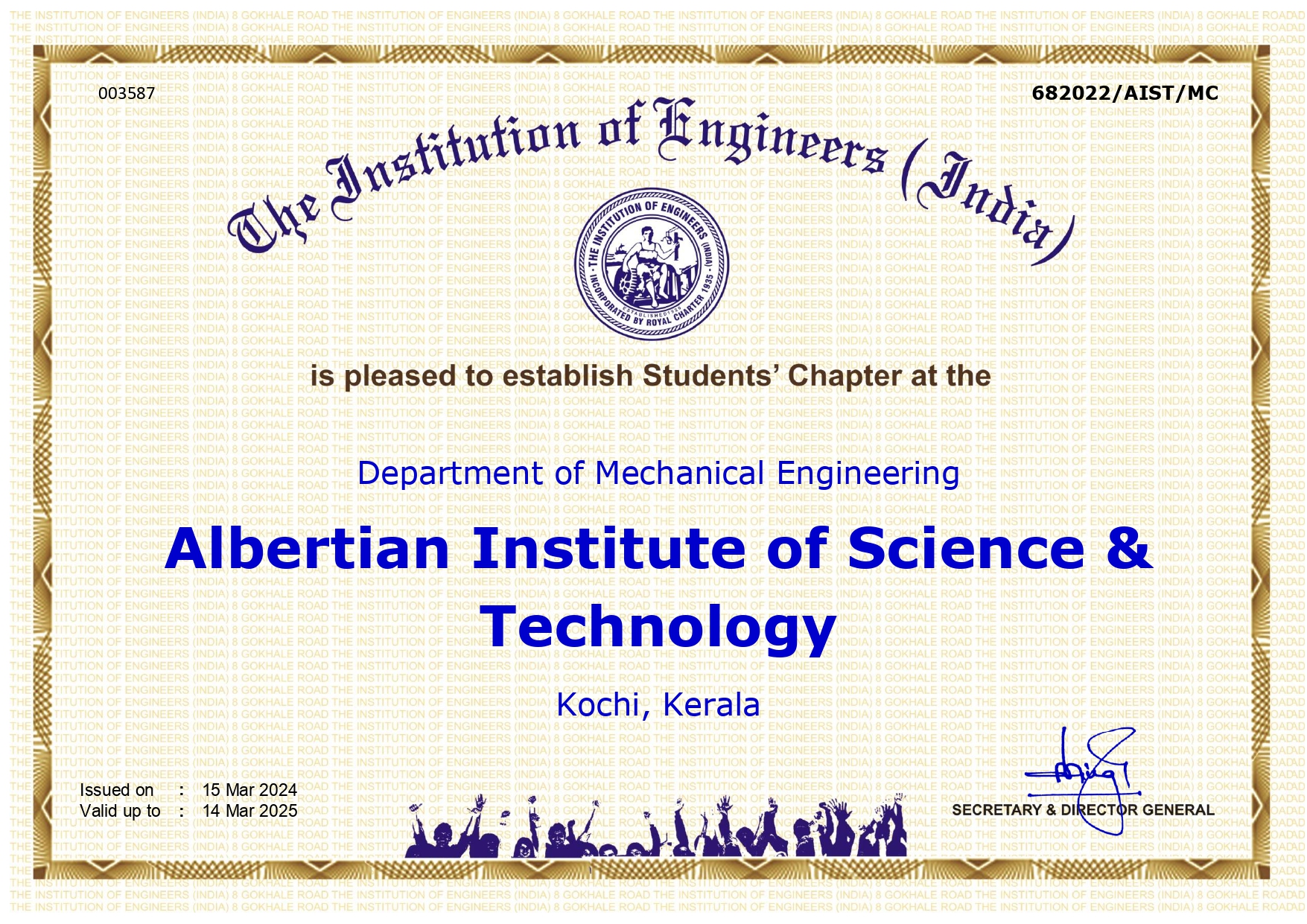 Professional Activities ME – Albertian Institute of Science ...