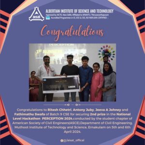 National Level Hackathon Winners – Congratulations – AISAT Engineering ...