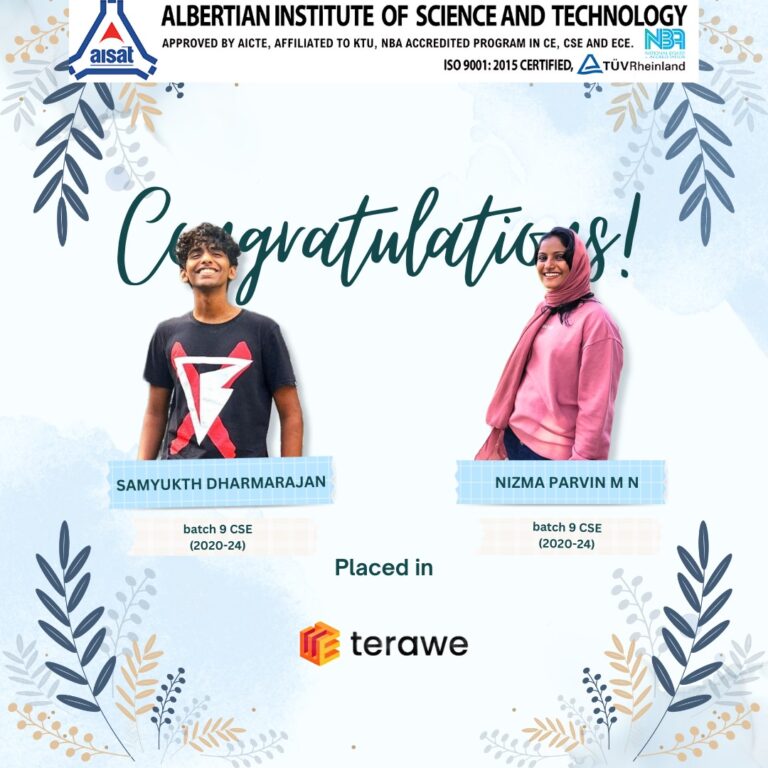 Placed at Terawe – AISAT Engineering College
