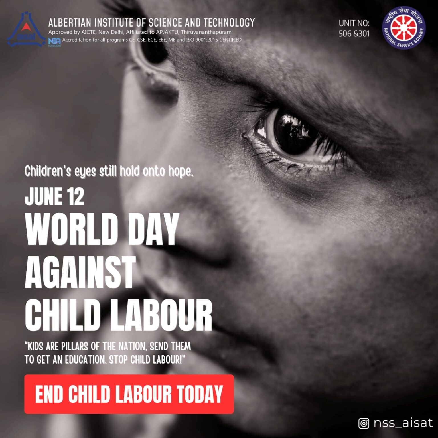 World Day against Child Labour – Albertian Institute of Science ...